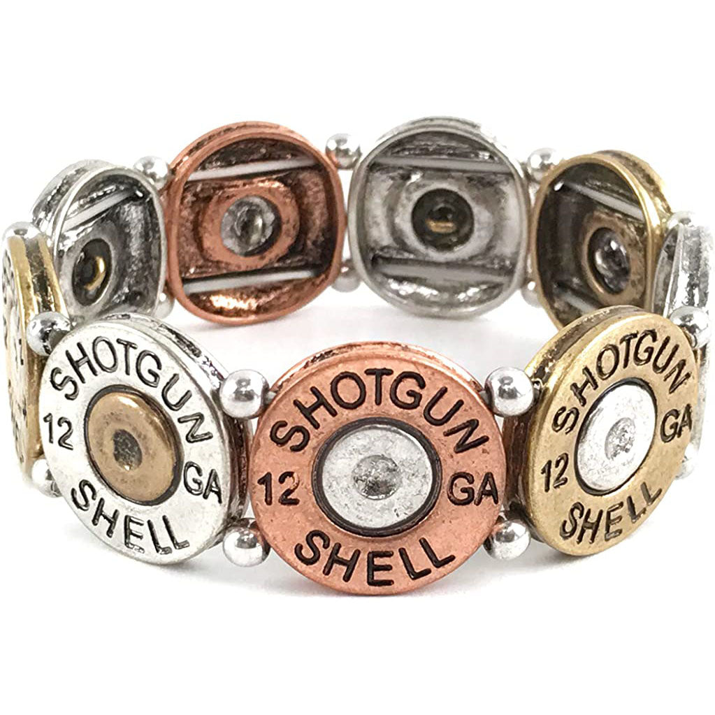 Western Vintage 12 Gauge L Shotgun Bullet Shell Stretchable Bracelet ...
