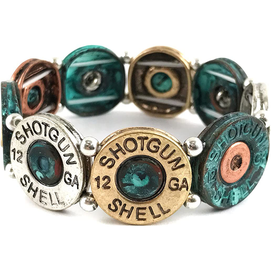 Western Vintage 12 Gauge L Shotgun Bullet Shell Stretchable Bracelet ...